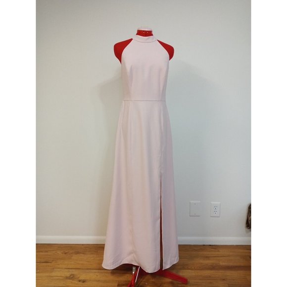 After Six | Dresses | 248 After Six Women Halter Neck Maxi Dress Peach ...